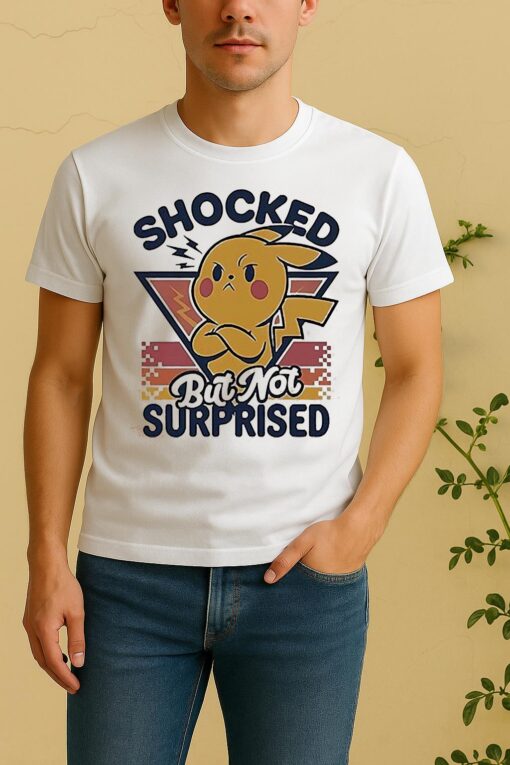 Pikachu Shocked But Not Surprised Retro Shirt - Linkshortner - Blog ...